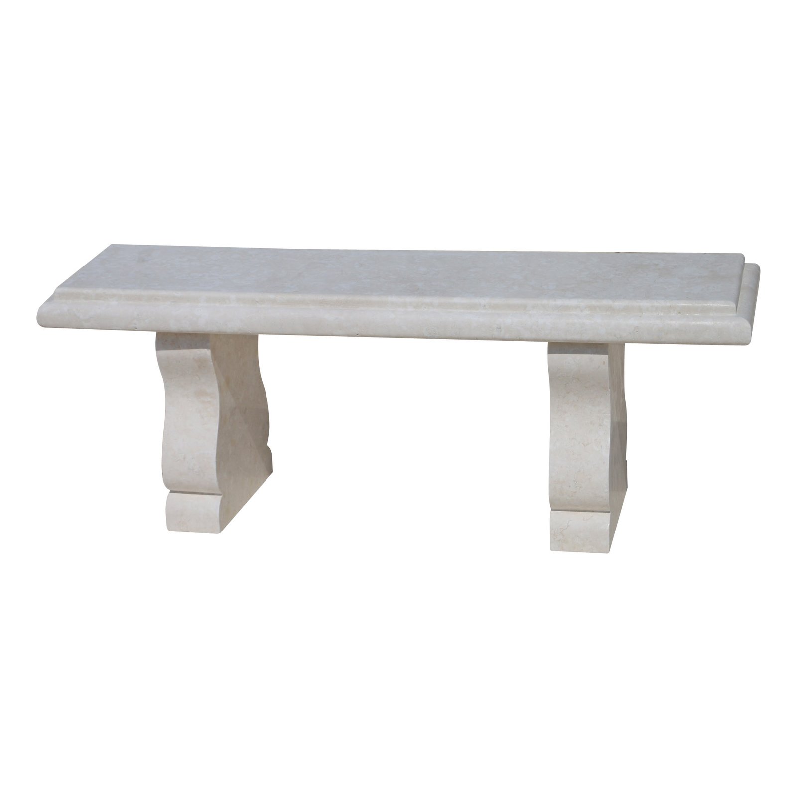 White Limestone Garden Bench | Natural Stone Bench - Coping Stones Sale
